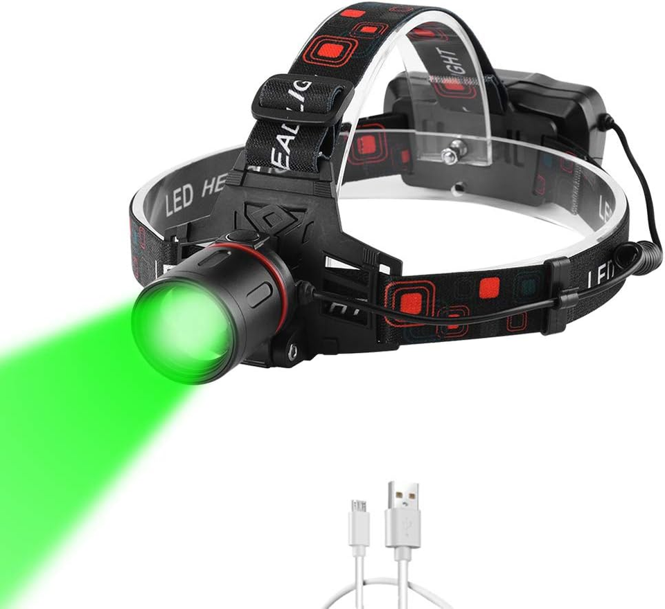 Headlamp Green Light for Hunting Coon Coyotes Hog Predator, PROFORUS ...