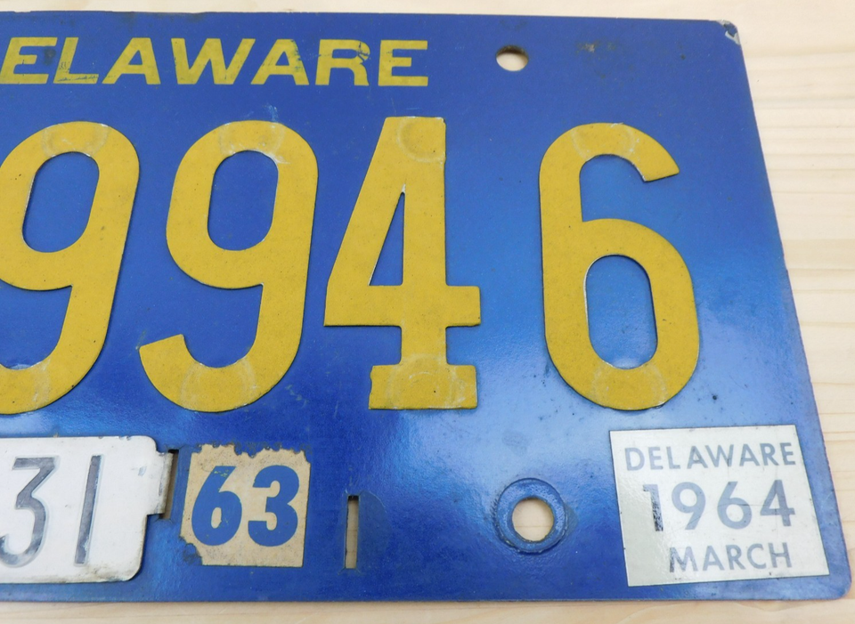 Vintage Original 1963 Delaware Riveted Number License Plate #149946 ...