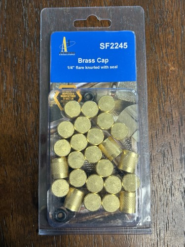 Supco 1/4" Brass Cap 25 Pack With Neoprene Seal SF2245 Flare Knurled ...