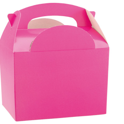 Pink Party Boxes for Children Kids Bags Loot Lunch Gift Birthday Food ...