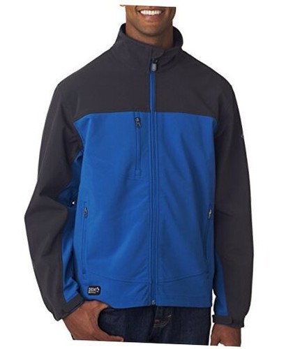 DRI Duck Mens Motion Soft Shell Jacket-5350 Large Charcoal/ Tech Blue ...