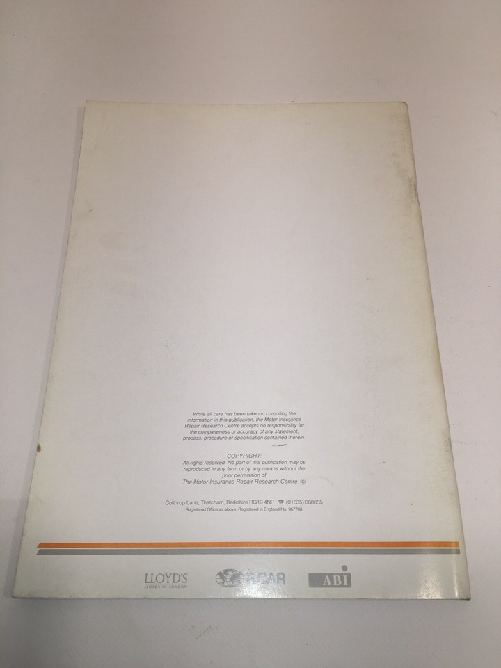 Fiat Brava 1996 Thatcham Methods Methods Manual | eBay