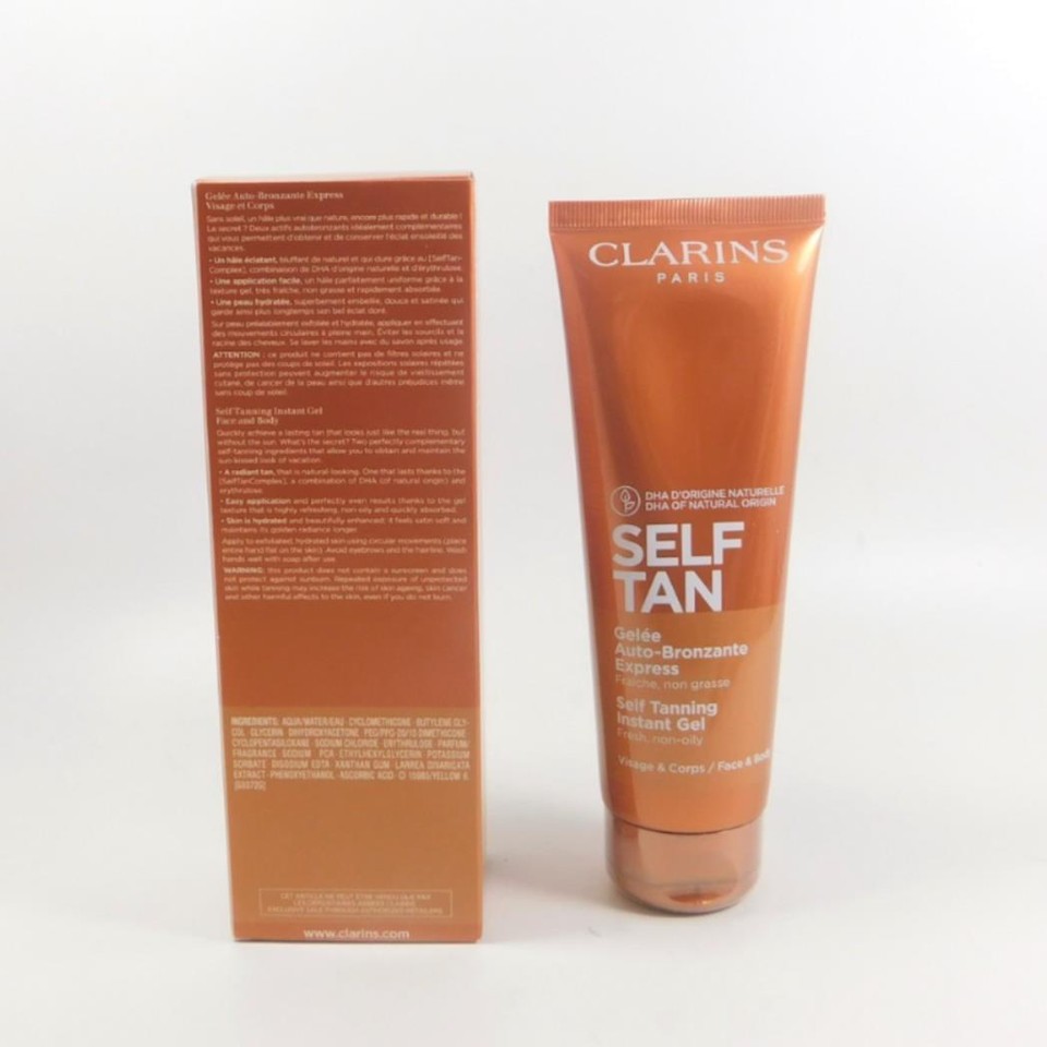 Clarins SELF TAN Tanning Instant Gel 4.2 oz / 125 ml *NEW IN BOX* | eBay