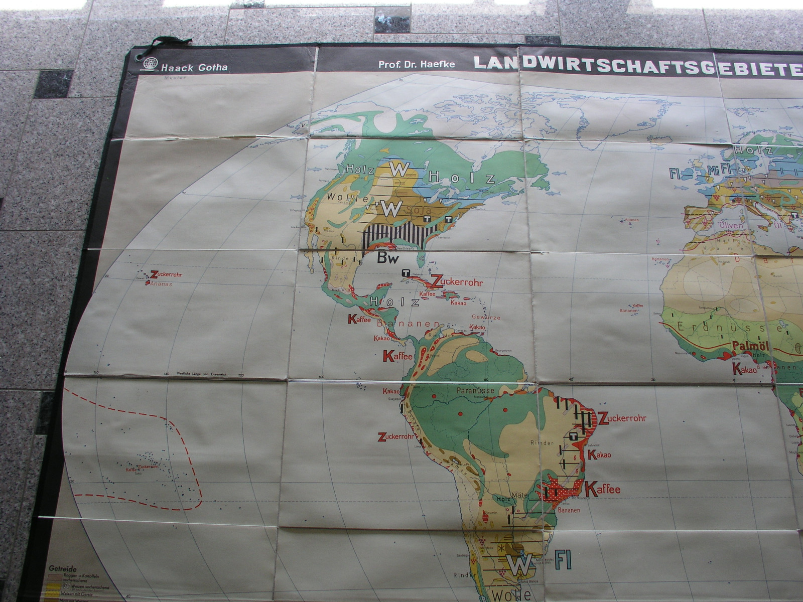 Schulwandkarte alte Weltkarte Landschaftsgebiete 240x143 vintage world ...