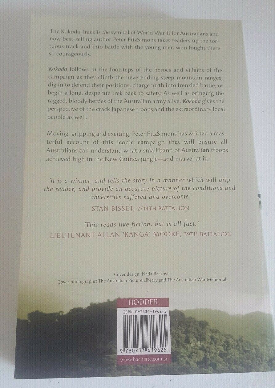 Kokoda By Peter Fitzsimons Paperback 2005 Australian Military ...