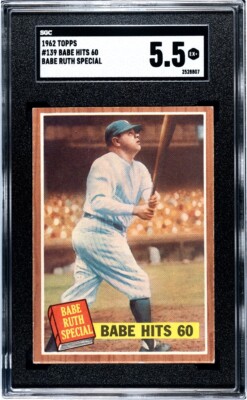1962 Topps Babe Ruth Special #139 SGC 5.5 Graded Vintage Baseball Card ...