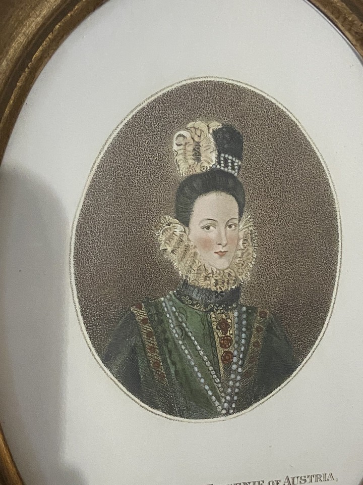 Gilded Portrait Miniature Print Of Isabella Clara Eugenie Of Austria ...