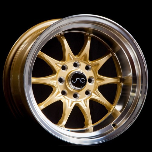 JNC Wheels Rim JNC003 Gold Machined Lip 15x8 4x100/4x114.3 ET0 | eBay
