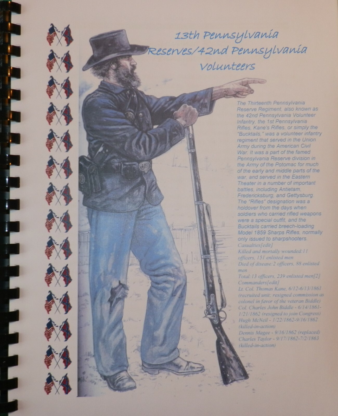 Civil War History of the 42nd/13th Pennsylvania Infantry Reserves ...