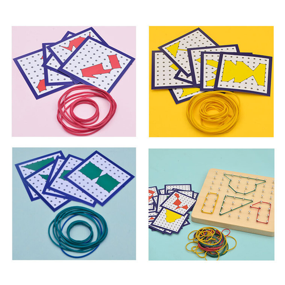 Wooden Geoboard Figures and Shapes Learning Toy Matrix 8x8/7x7 for Boys ...