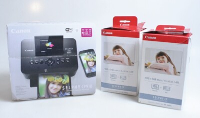CANON SELPHY CP910 WIFI PRINTER W/ 1 + 3/4 BOX PAPER | eBay UK