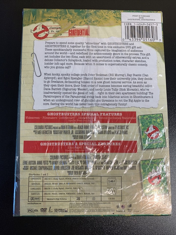 Ghostbusters/Ghostbusters 2 (DVD, 2005, 2-Disc Set, with Collectible ...
