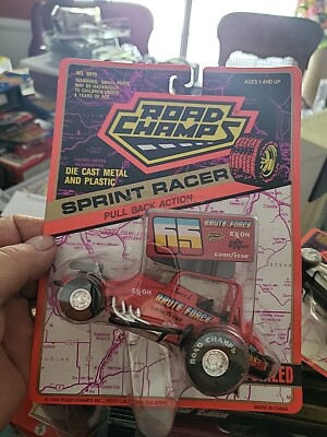Vintage 1993 2 / Road Champs Motorized Sprint Racer Car Pull Back ...