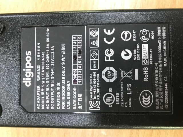 Digipos 24v 2.5a 60w AC Adapter Power Supply Ea1050b-240 for sale ...