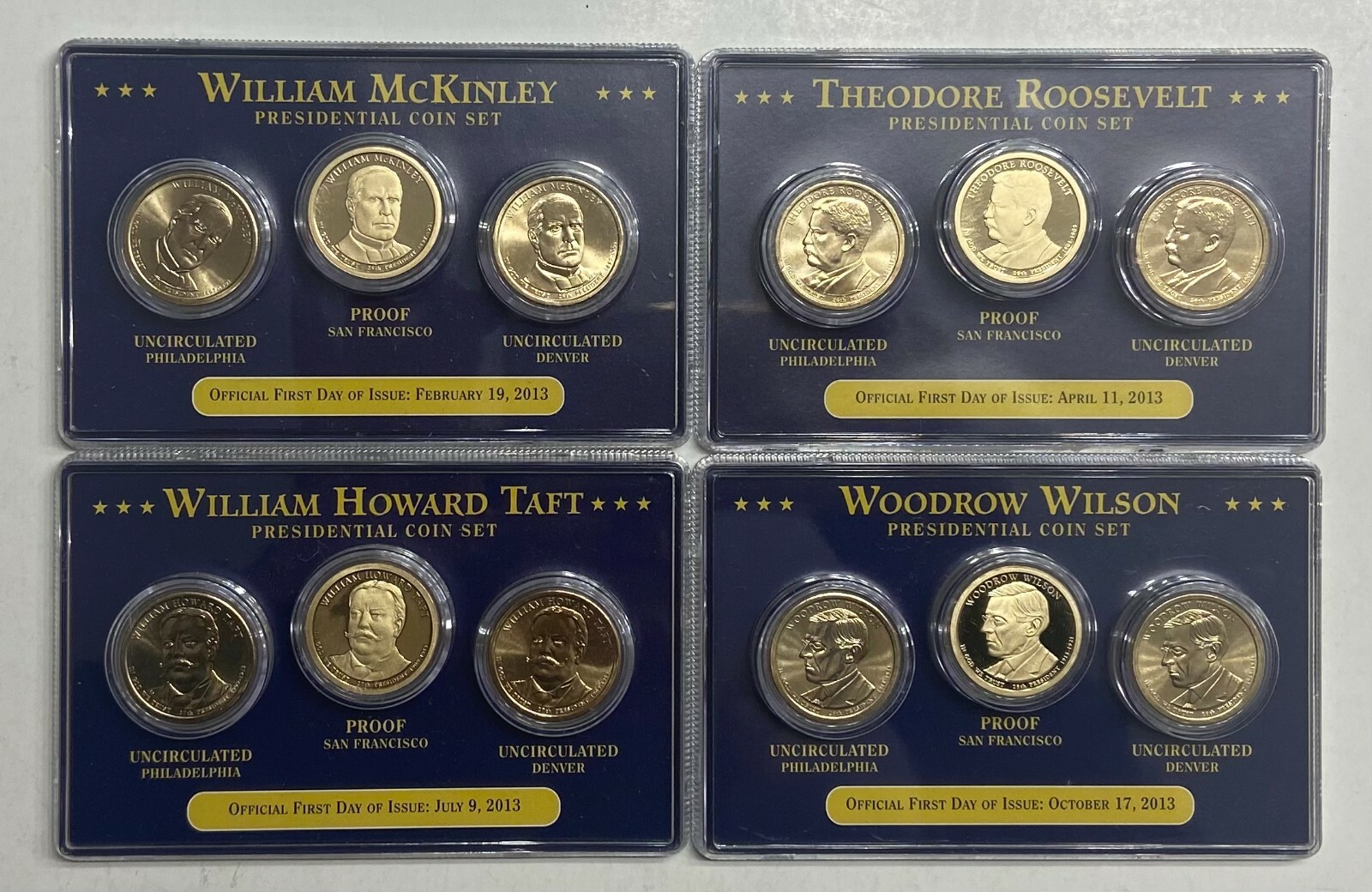 2007 - 2016 P,D & S COMPLETE 3 - COIN PRESIDENTIAL DOLLAR SETS - ALL 38 ...