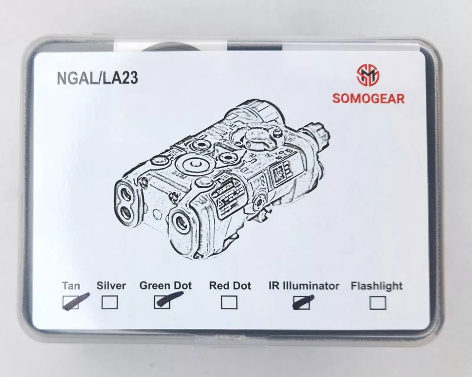 SG NGAL Green Vis, IR & Illuminator, Weathersealed, Recoil Lug, Potted ...