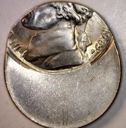 1983 OFF CENTER ERROR Jefferson Nickel BU + Coin NICE BETTER OLDER DATE ...