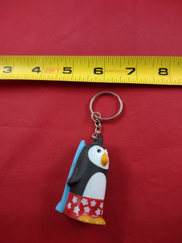 Vtg Surfing Penguin Keychain Key Ring Chain Hangtag Fob *158-G | eBay