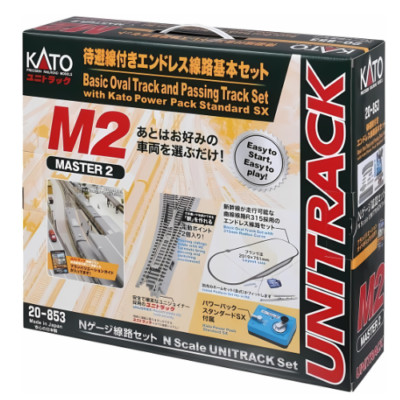 KATO N Scale UNITRACK M2 Basic Oval Track and Passing Track set 20-853 ...