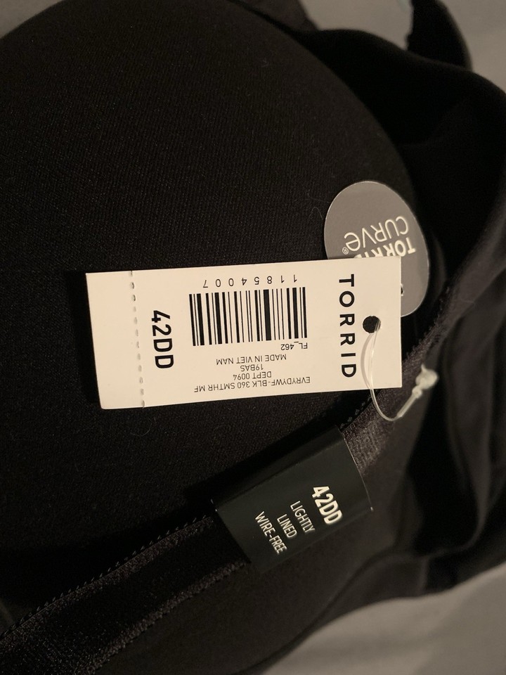 Torrid Curve Wireless Bra, Lightly Padded, Size 42DD, New With Tags | eBay
