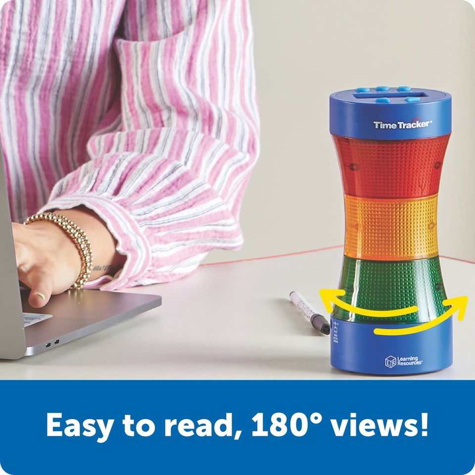 Learning Resources Time Tracker Visual Timer & Clock, Time Telling Toys ...