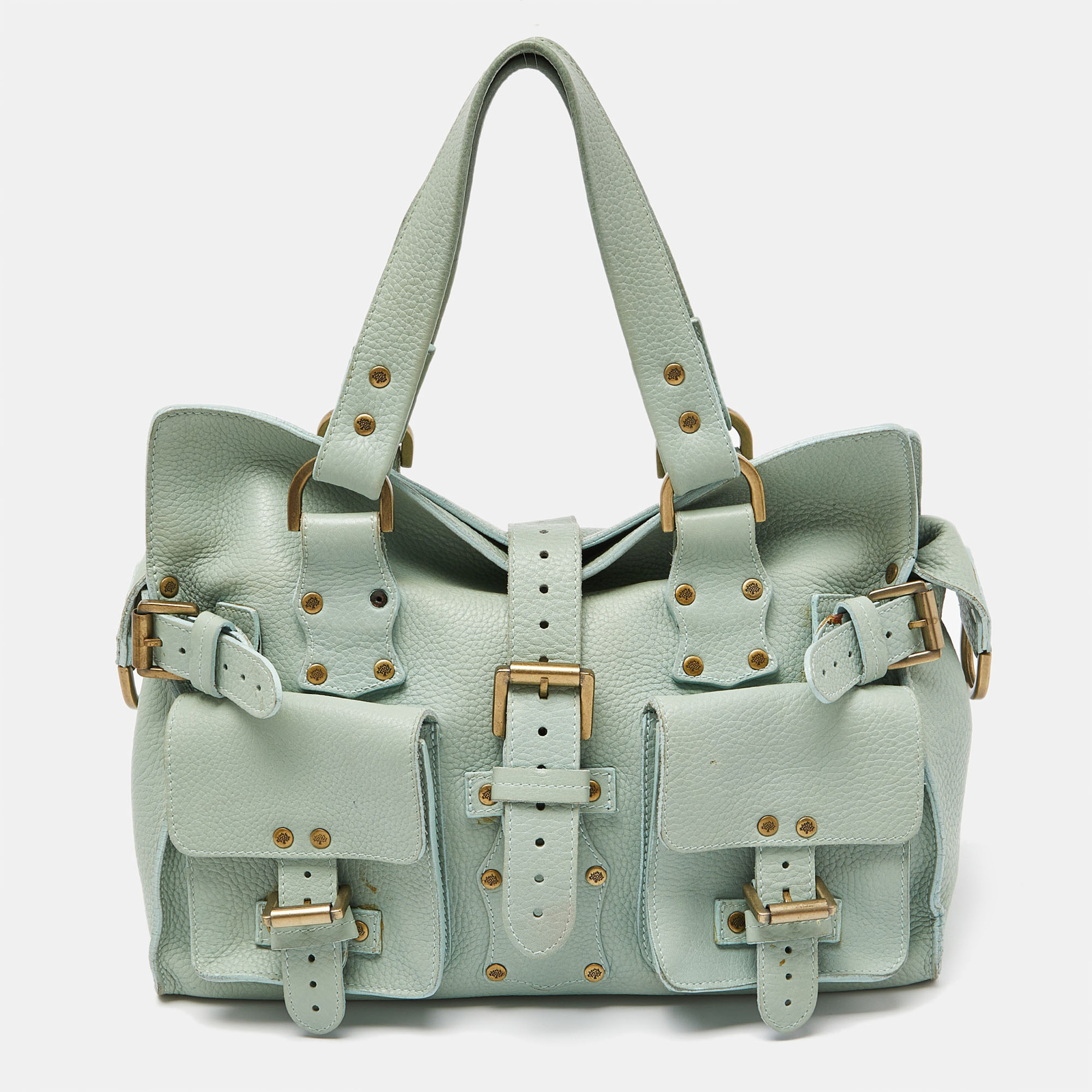 Mulberry Green Leather Roxanne Satchel - Gem