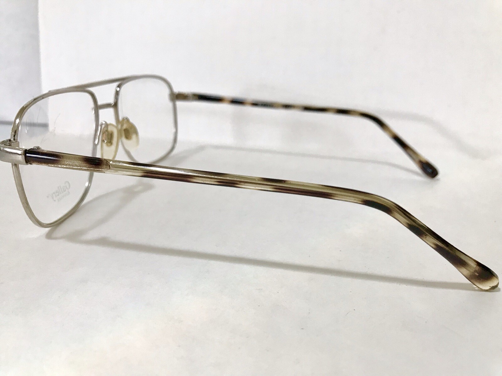 GALLERY KENMARK 53mm SQUARE SILVER METAL MEN'S EYEGLASSES OPHTHALMIC ...