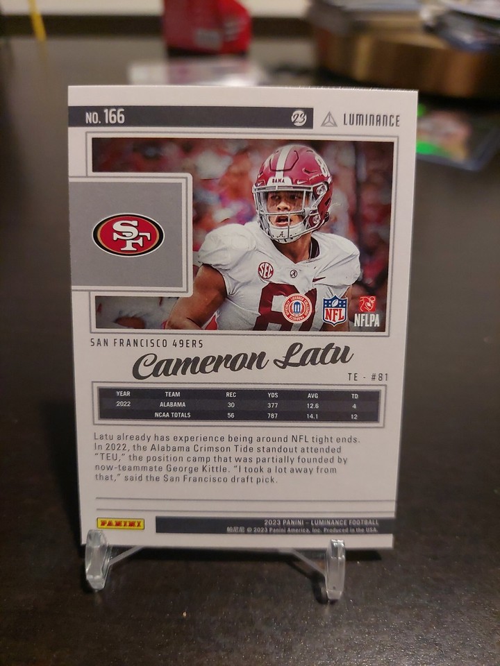2023 Panini Luminance Football Cameron Latu Vertical Rookie Base Card ...