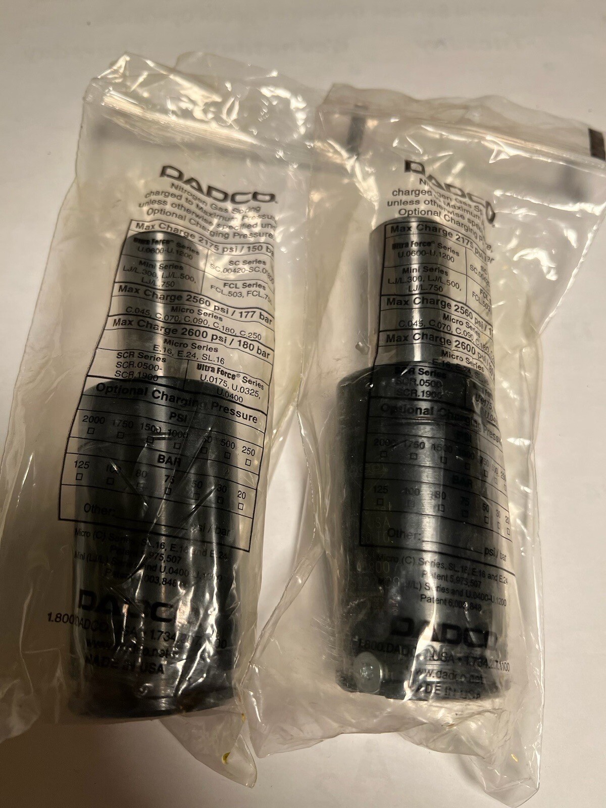 Dadco U.0800.050.TO Compact Nitrogen Gas Spring X2 | eBay