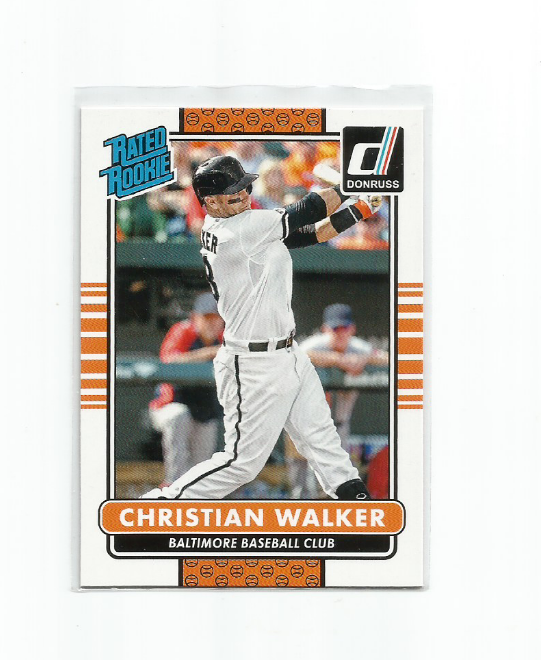 CHRISTIAN WALKER (Baltimore Orioles) 2015 PANINI DONRUSS RATED ROOKIE ...