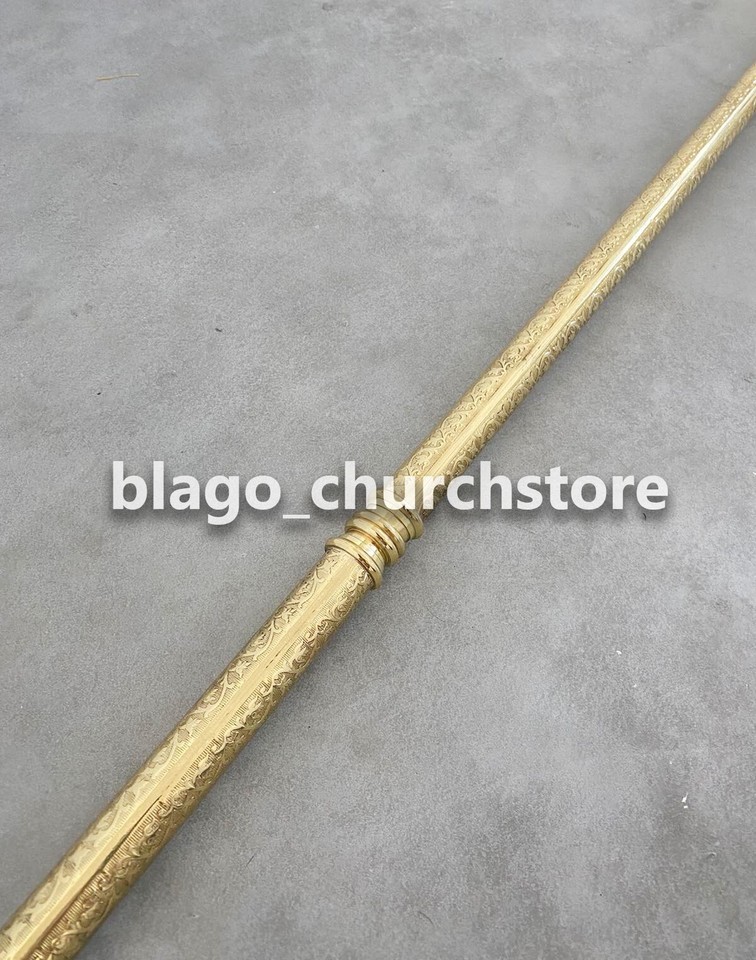 Stylish Orthodox Christian Brass Bishop's Abbot's Crosier Staff 59" | eBay