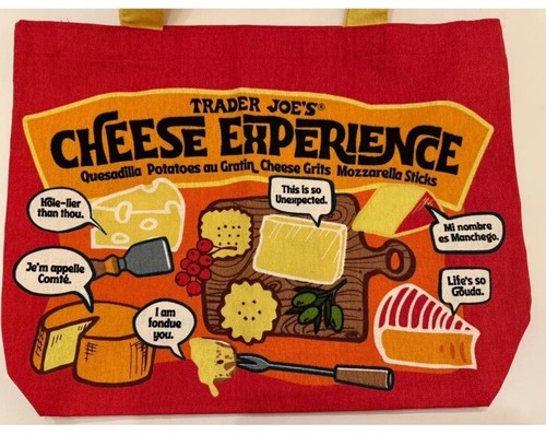 Trader Joe’s Cheese Adventures Cheese Themed 100% Cotton Reusable Tote ...