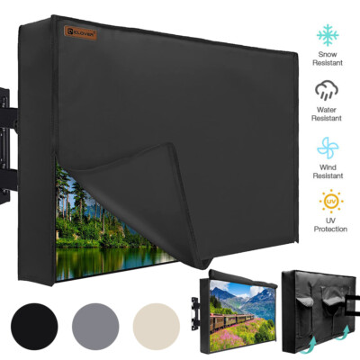 30-85" Outdoor TV Cover Waterproof Weatherproof Flat Screen Protector ...