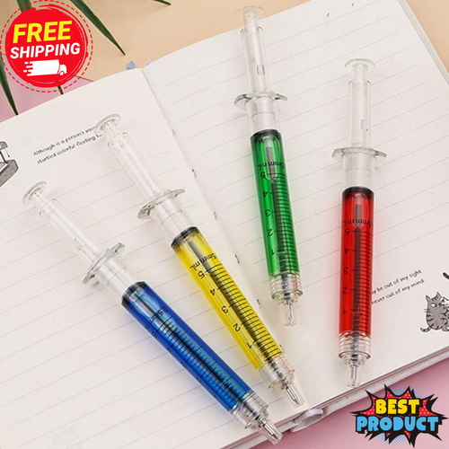 5pcs Ballpen Injection Shape Doctor Nurse Needle Ball Point Pen Back To ...