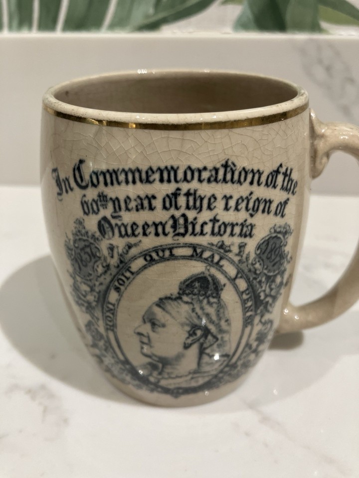 RARE - Queen Victoria 60 Years Reign 1897 Diamond Commemoration Cup ...