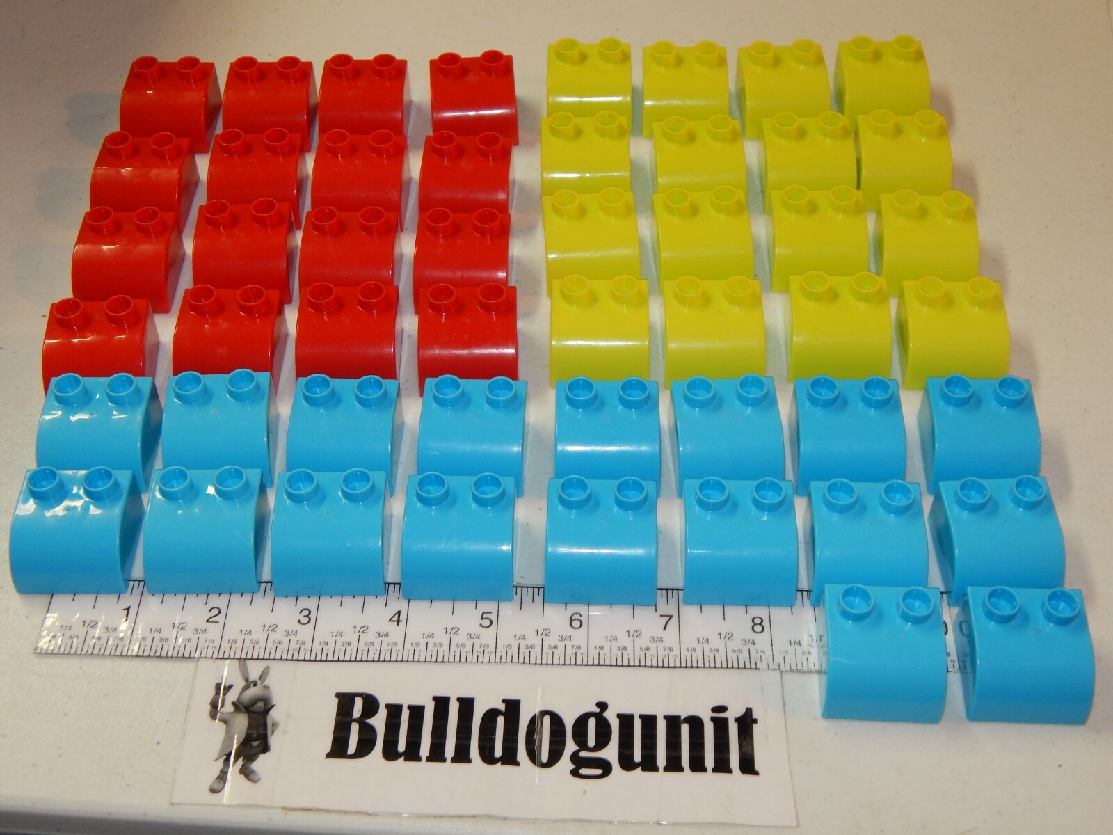 Mega Bloks Create 'N Play Junior Lot of 50 Slope Red Blue Neon Green ...