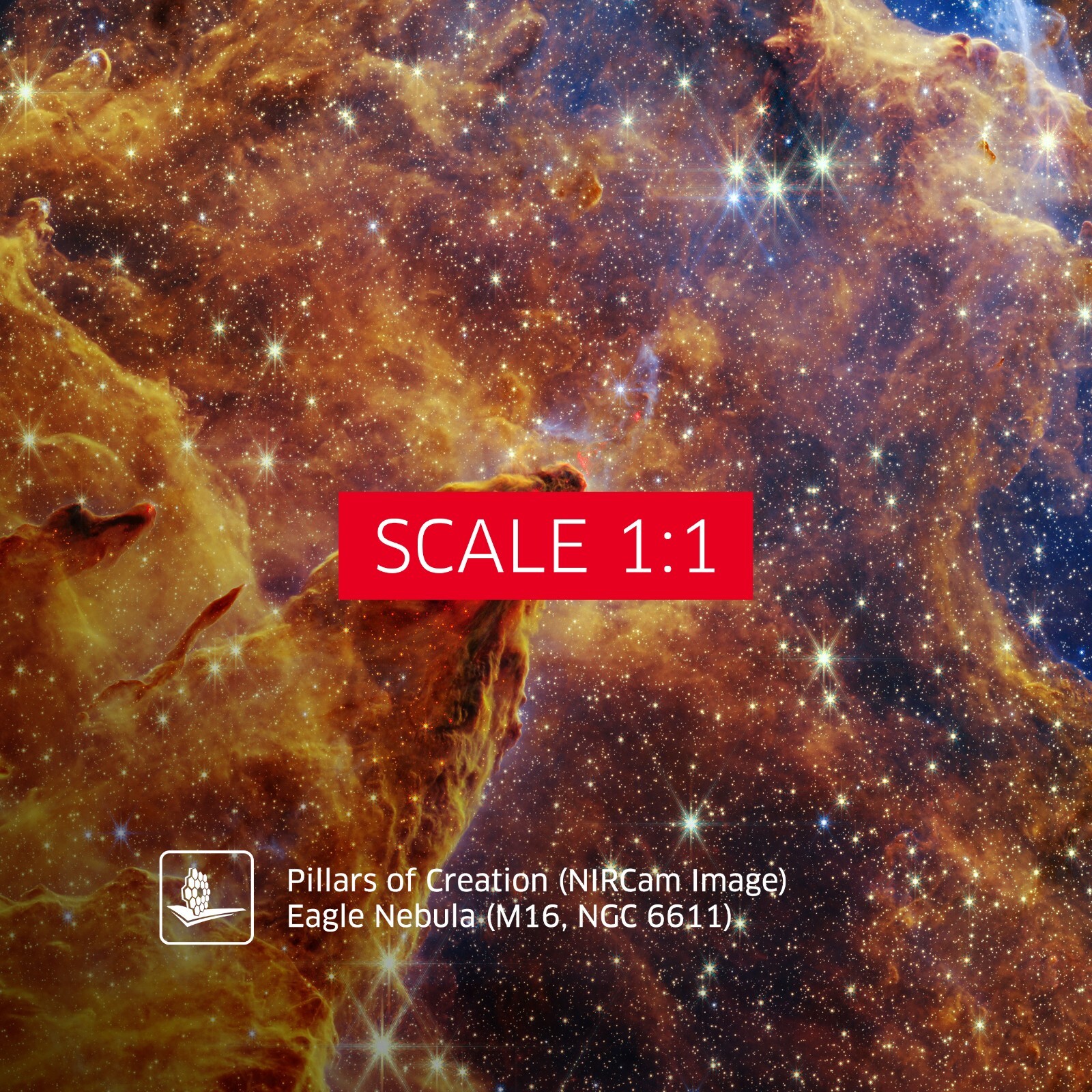 JWST Pillars of Creation, 2022 (James Webb/JWST) — Metal print. JWST ...