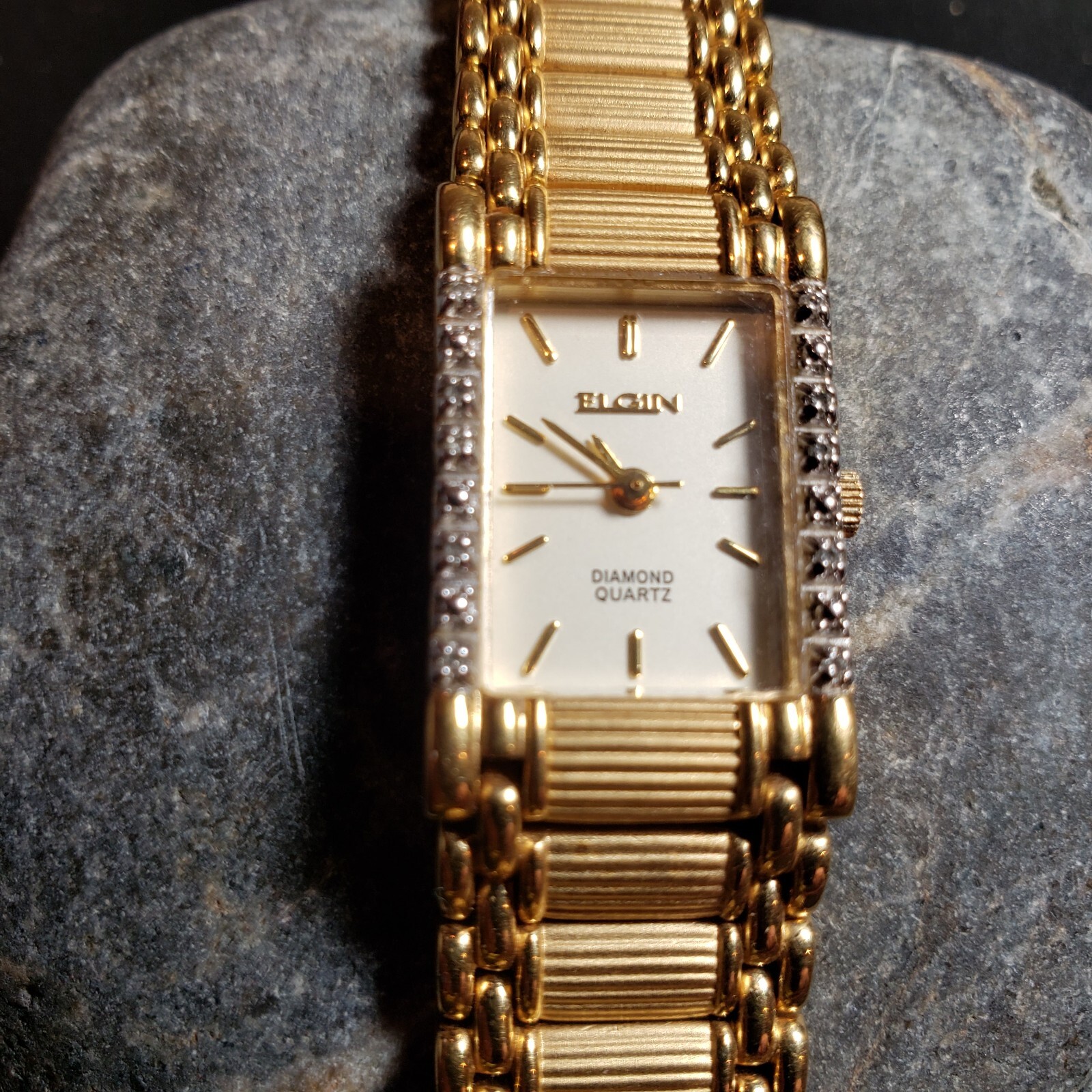 Elgin Diamond Quartz EM264-017 Women's Wrist Watch -Battery Japan Movt ...