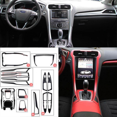 Interior Center Console Carbon Fiber Molding Sticker Decals For Ford ...