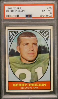 1967 Topps Gerry Philbin #99 PSA 6 EX-MT | eBay