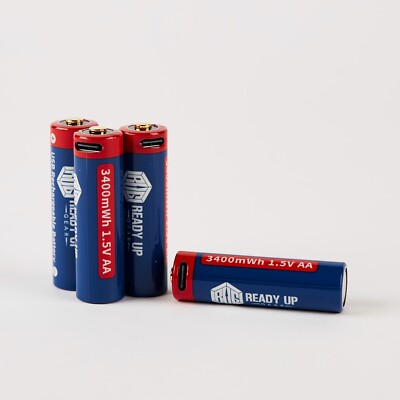 AA USB Rechargeable Batteries 4pk - Recharge on the go - Small ...