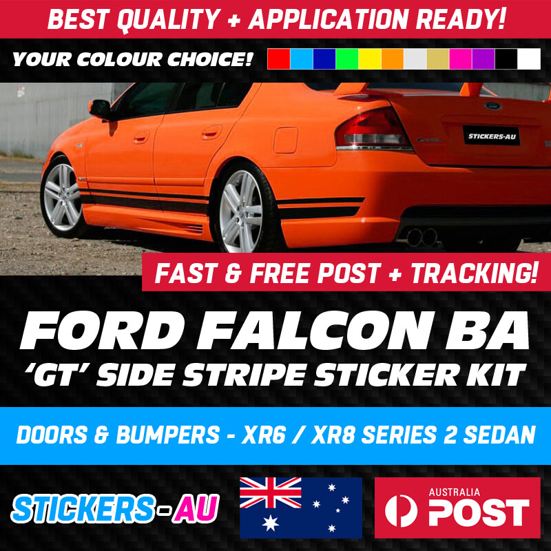 FORD FALCON BA XR6 & XR8 SERIES 2 - SEDAN GT STYLE SIDE STRIPES ...