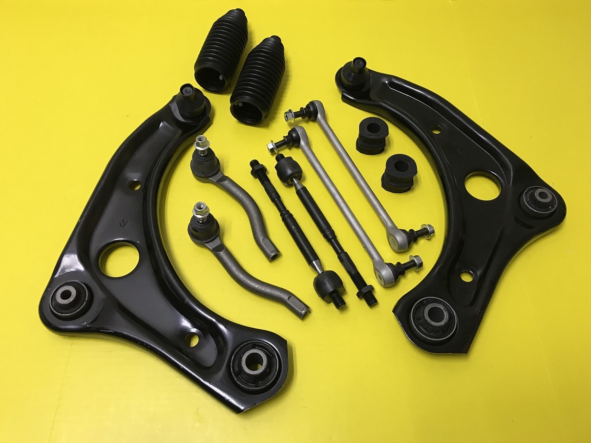 Fits to Versa 12-18 Control Arm Tie Rods Inner Outer Sway Bar Link ...