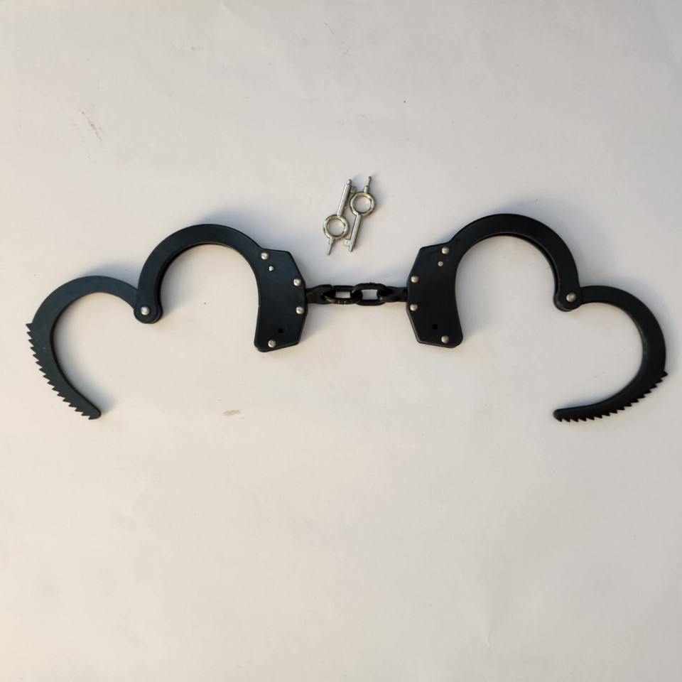 Vurgun Black Chain-Linked Handcuffs 2 Keys Professional Military Grade Handcuffs | eBay