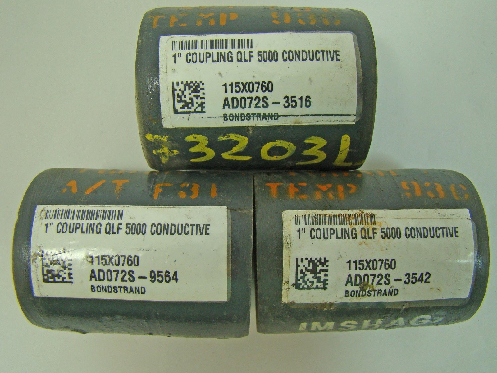 3 ea Bondstrand 1" Coupling QLF 5000 Conductive 115X0760 AD027S ...