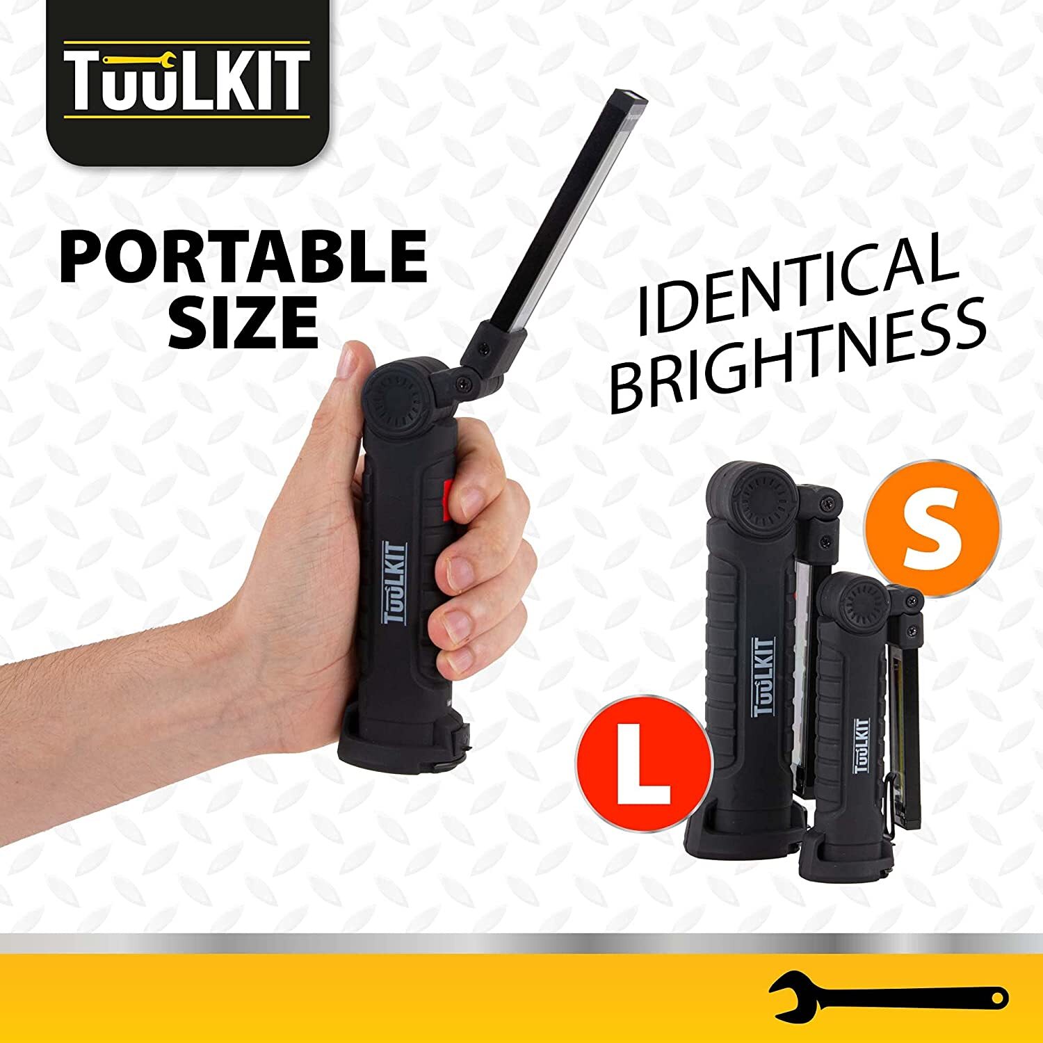 LED Magnetic Work Light - USB Rechargeable Bright Torch with 5 Light ...