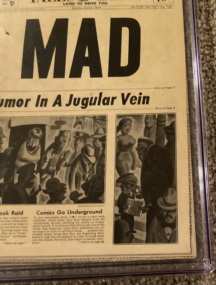 MAD #16 CGC 3.5 PRE-CODE -EC COMIC 1954-HARVEY KURTZMAN COVER & WALLY ...