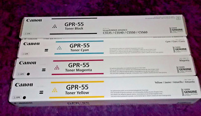 Genuine CANON GPR-55 Toner Cartridge Set of B/C/Y/M C5535i, C5540 NEW ...
