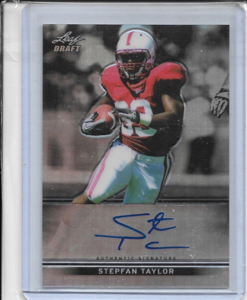 2013 LEAF METAL DRAFT PRISMATIC STEPFAN TAYLOR ROOKIE AUTO /99 STANFORD ...