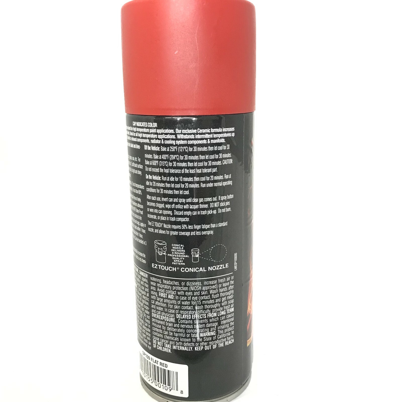 VHT SP109-6 PACK High Temperature Flame Proof FLAT RED Header Spray ...